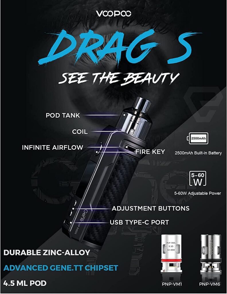 VOOPOO DRAG S MOD POD KIT - Ezee-Quit | E-Liquid & Electronic Cigarette ...